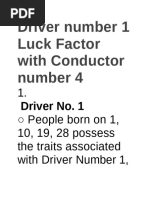 Combination of Driver 8 With Conductor Numbers | PDF | Disciplines ...