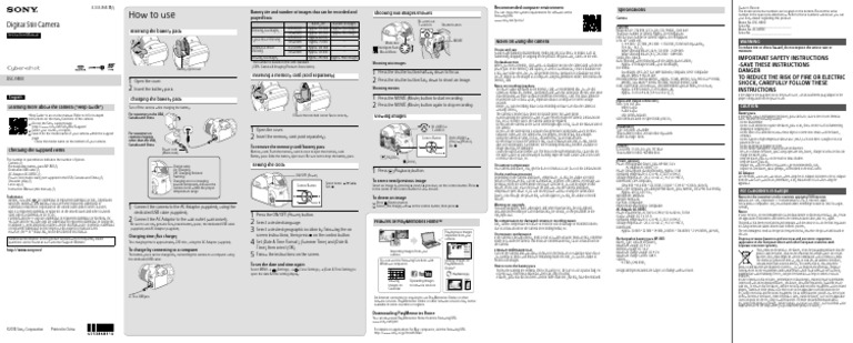 Sony Camera | PDF