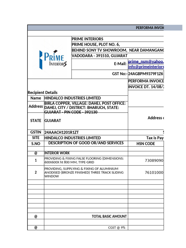 Hindalco - Window - FF Bill | PDF