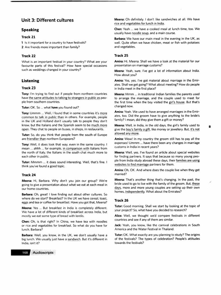 Collins Get Ready For IELTS U3 SB Audioscripts IN | PDF