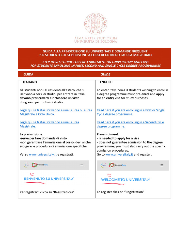 Guida Universitaly Per Studente 24-25 | PDF