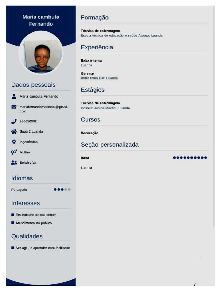 Curriculum Vitae Maria | PDF