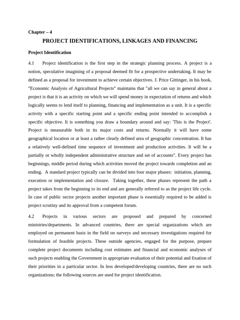 Project Identification | PDF