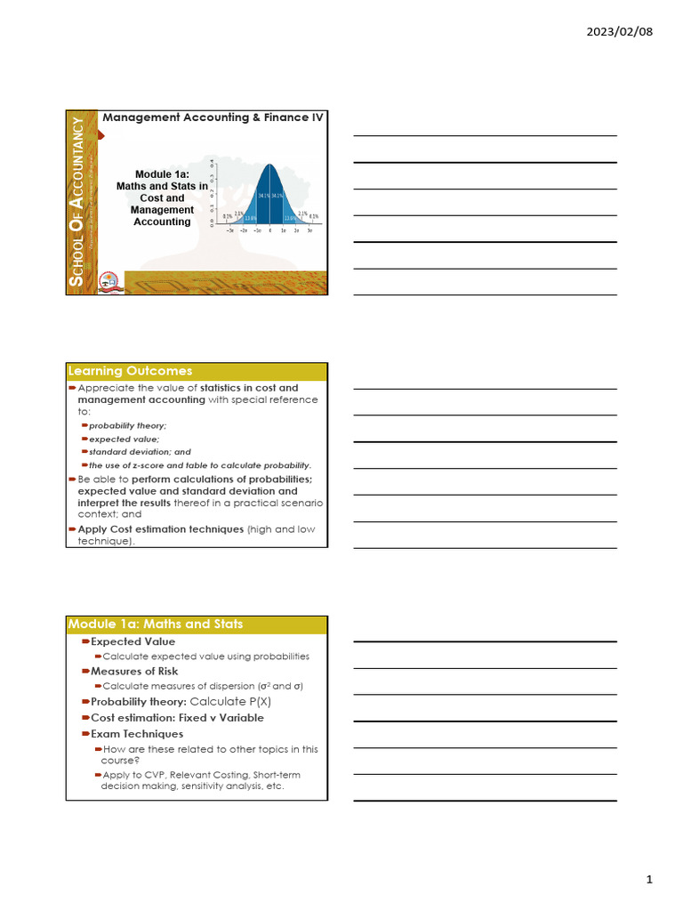 Module 1a Math & Stats | PDF