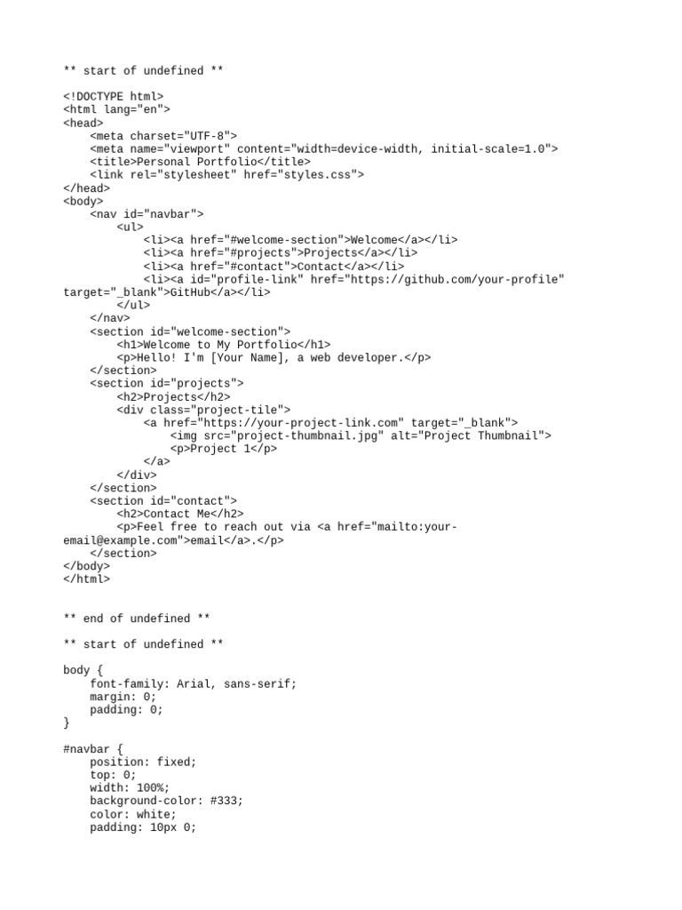 Build A Personal Portfolio Webpage | PDF Build A Personal Portfolio Webpage | PDF