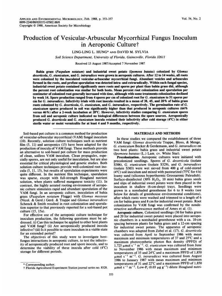Aeroponic Growth of Sweet Potato | PDF