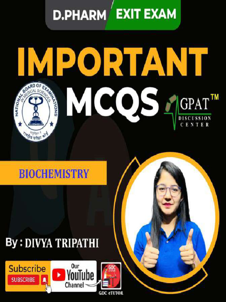 #31. Biochemistry MCQs | PDF