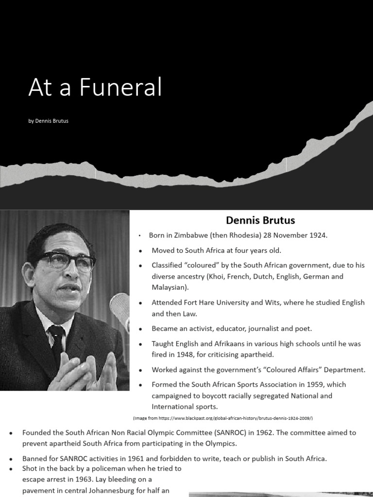 Analysis of "At a Funeral" Poem | PDF | Art | Poetry