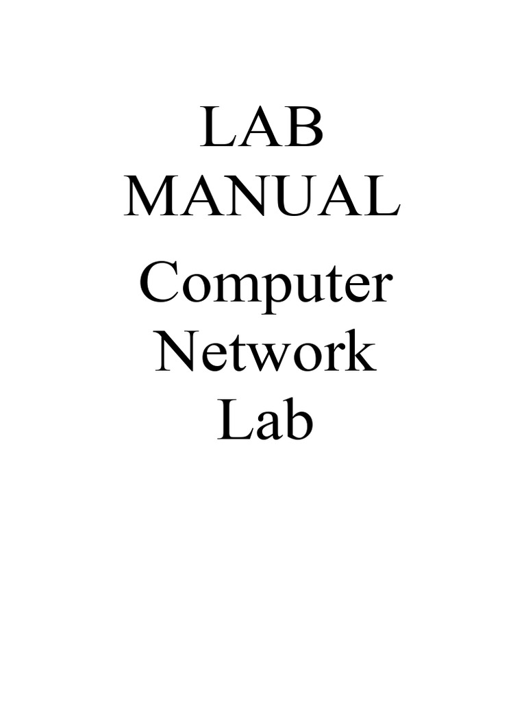 Lab Manual Computer Network | PDF