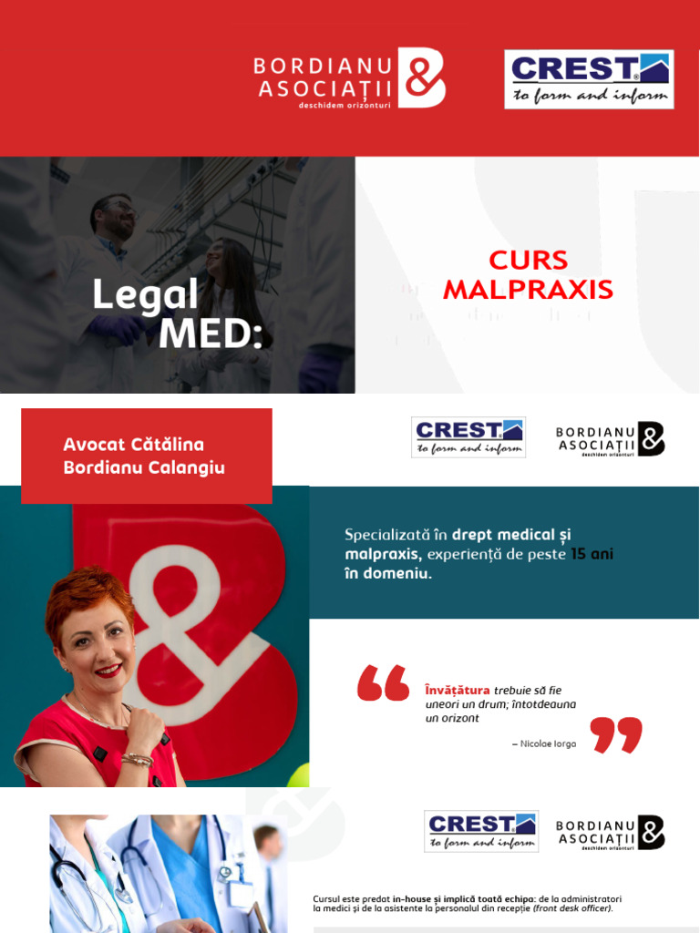 Prezentare Curs MALPRAXIS | PDF
