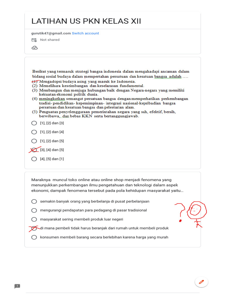 Latihan Us PKN Kelas Xii | PDF