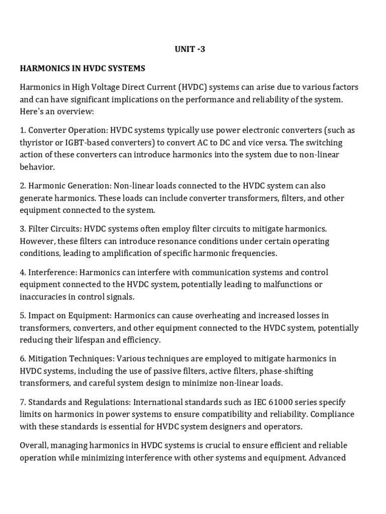HVDC Unit 3 - Merged | PDF