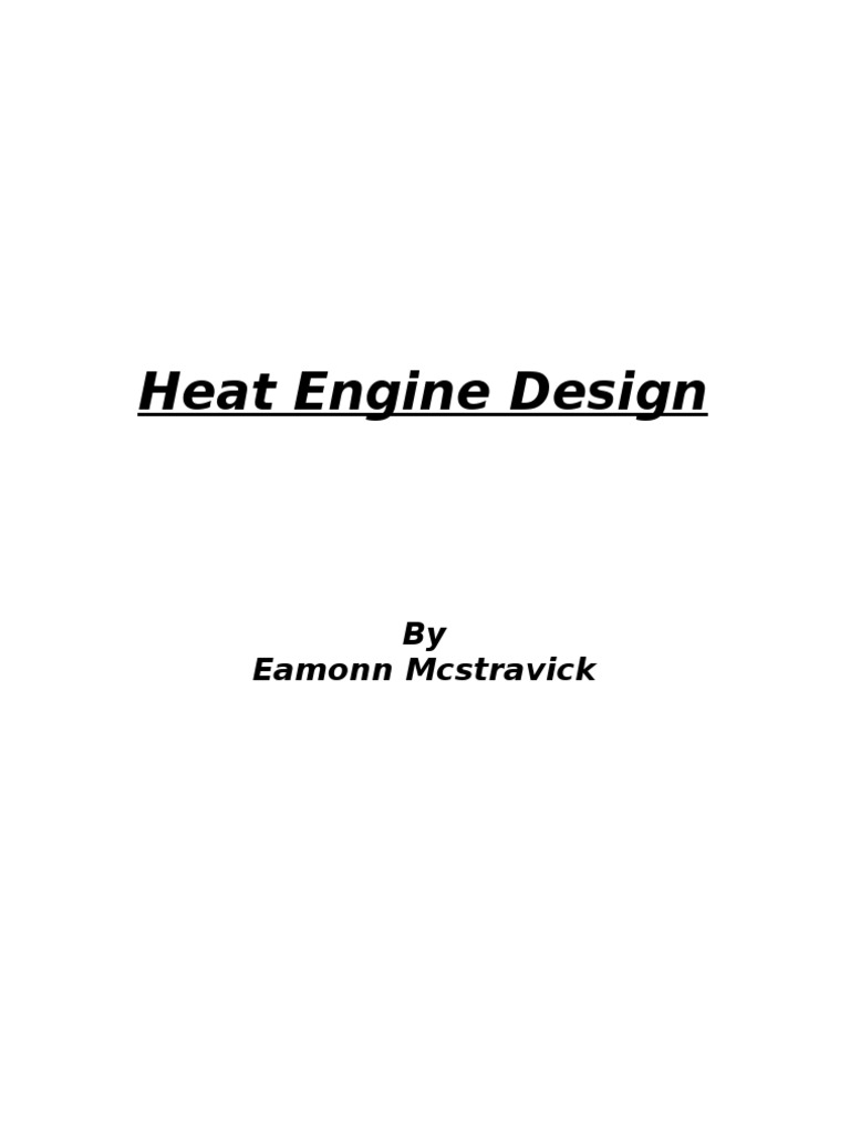 Heat Engine Design | PDF | Internal Combustion Engine | Steam Engine