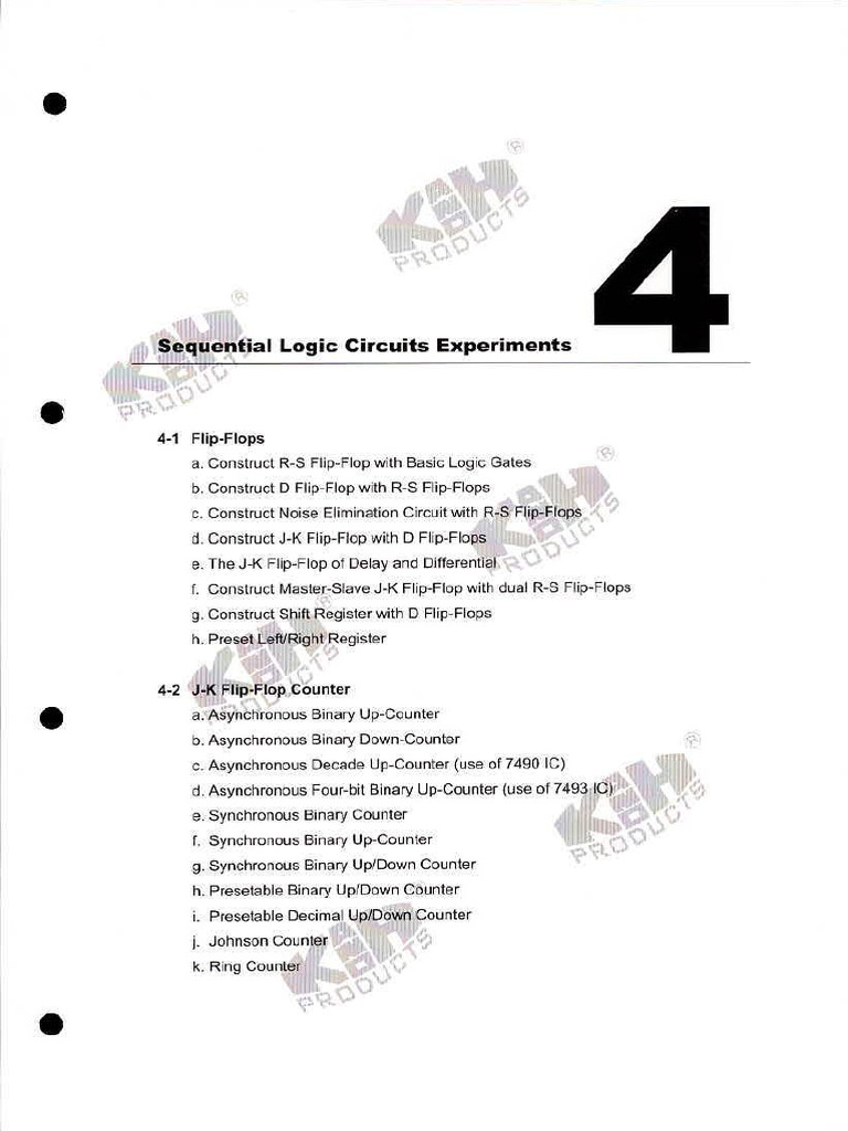 Sequential Logic Circuits Experiments | PDF
