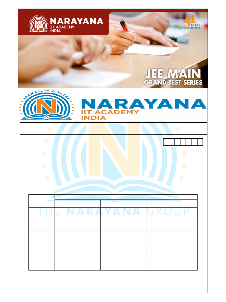 04-01-21 SR - IIT Jee-Main GTM-3 QP | PDF