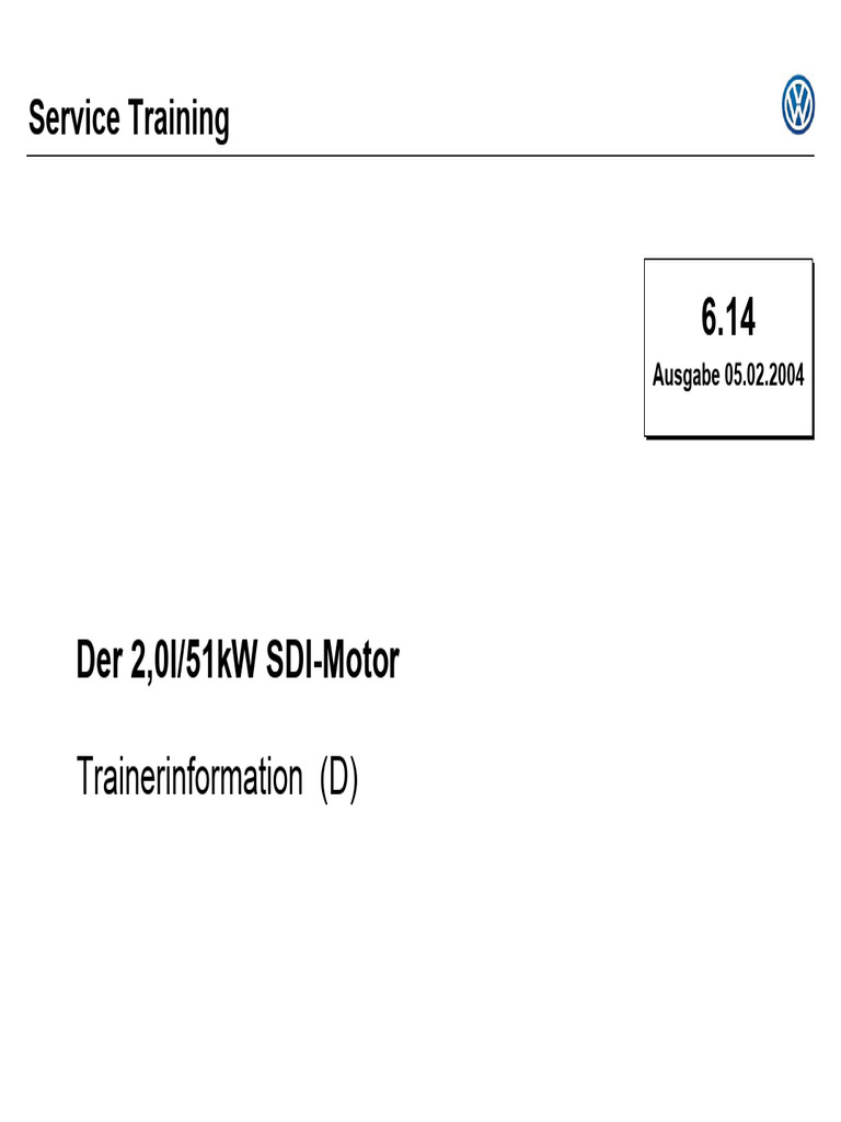 Ti Der 2,0l 51kW SDI-Motor | PDF