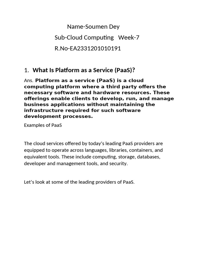 Week-7 Cloud | PDF