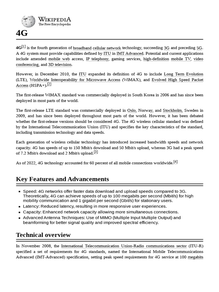 4G Network | PDF