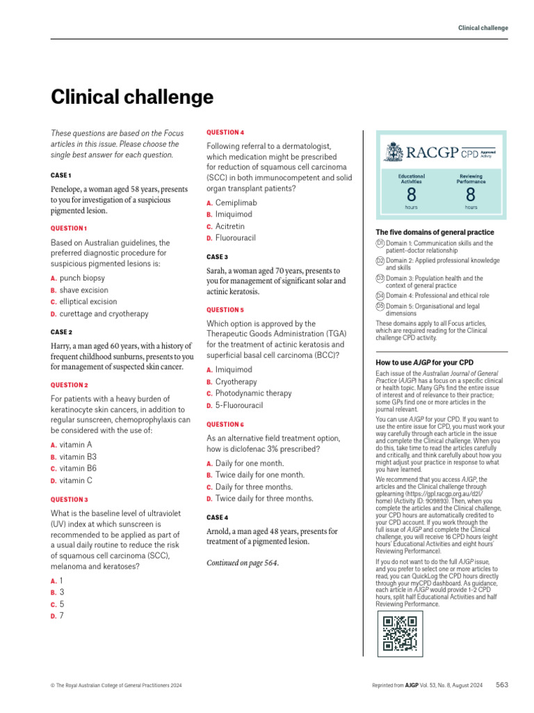 AJGP 08 2024 Clinical Challenge WEB | PDF