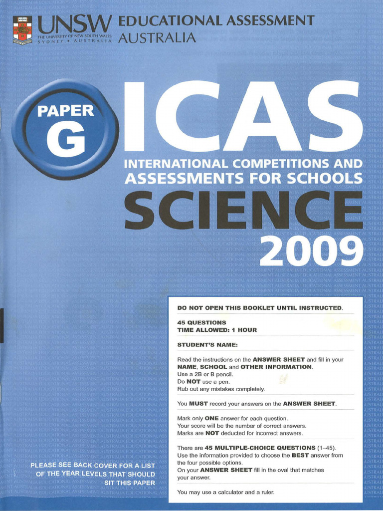 Science G 2009 | PDF