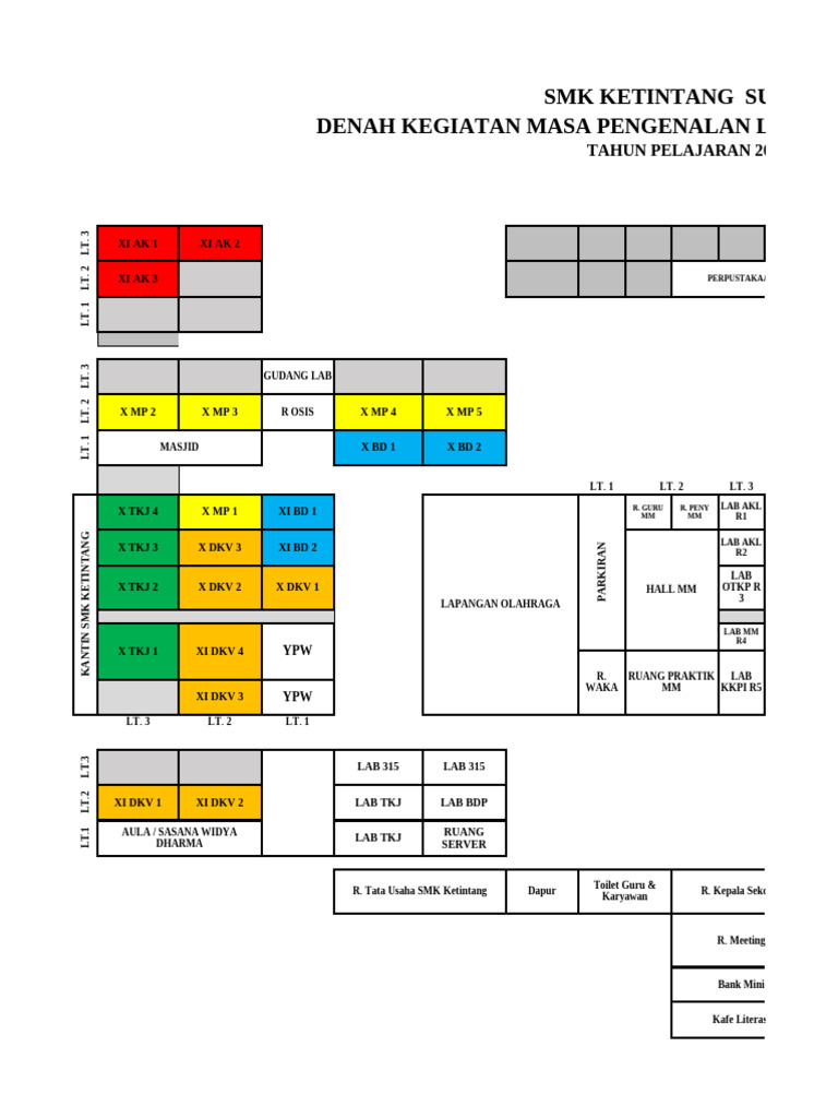 Denah Kbm (Kelas x Dan Xi) Ta 2024 2025 | PDF Denah Kbm (Kelas x Dan Xi) Ta 2024 2025 | PDF