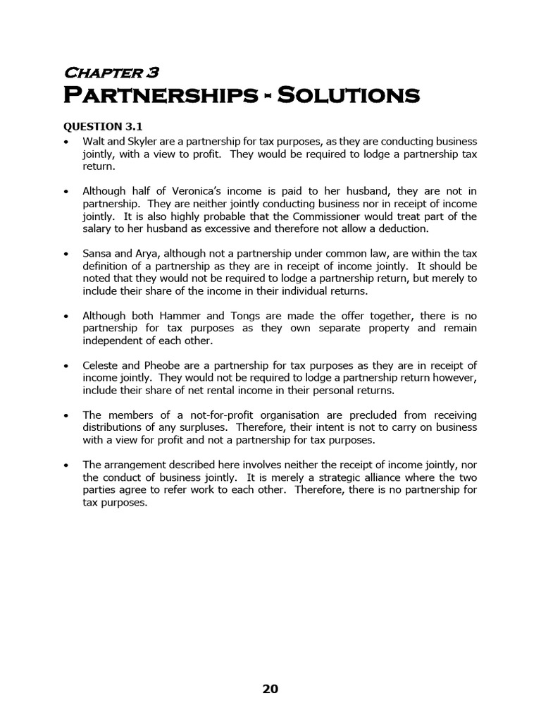 Topic 3 Partnerships | PDF