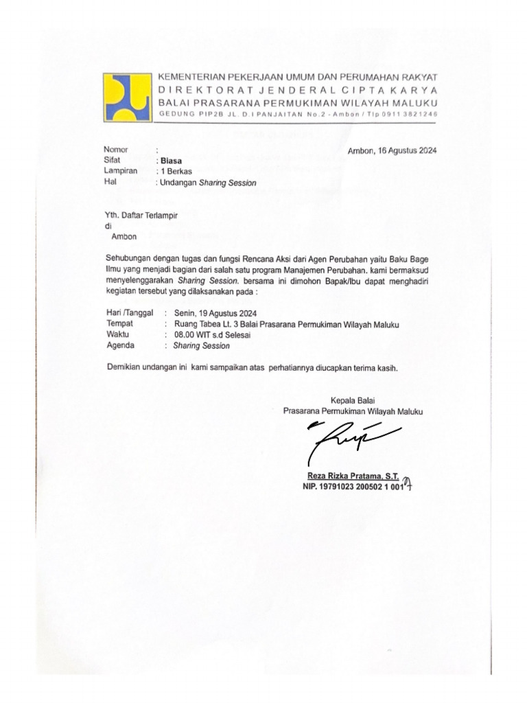 Undangan Sharing Session. | PDF