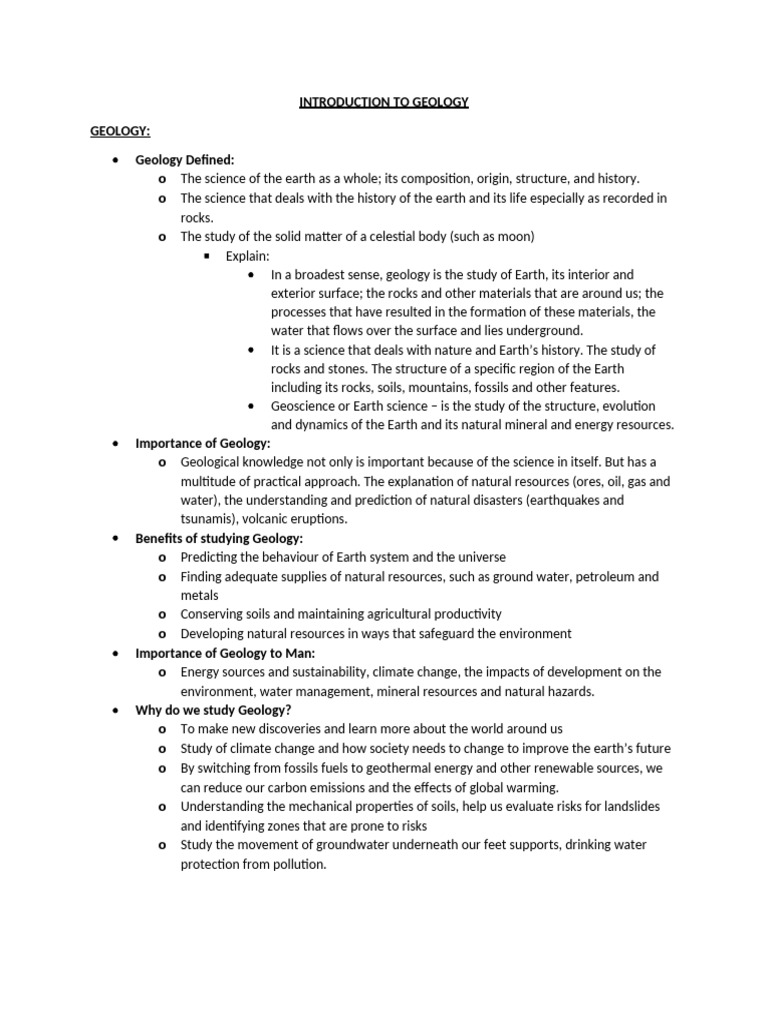 Introduction To Geology | PDF