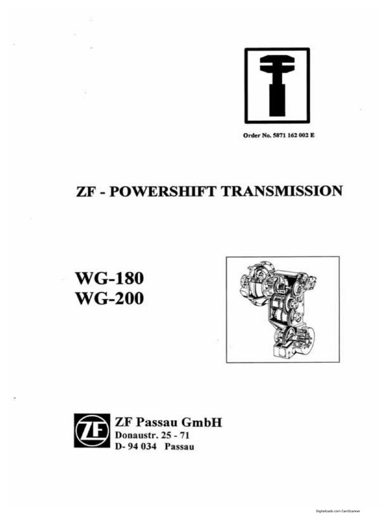 ZF 4WG-180&200 Service Manual-En | PDF