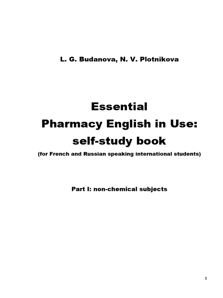 Essential Pharmacy English in Use | PDF