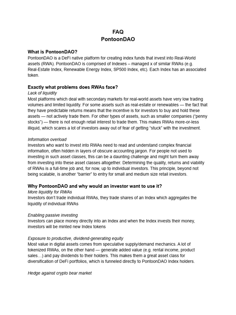 FAQ - PontoonDAO (2) | PDF