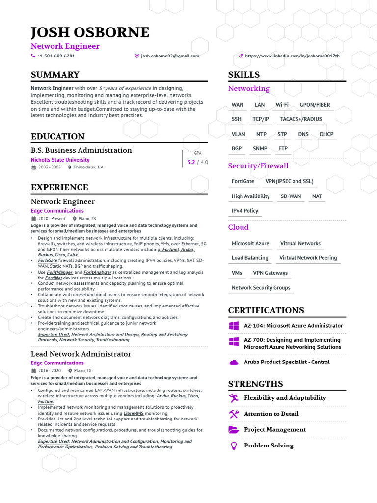 Dice Resume CV Josh Osborne | PDF Dice Resume CV Josh Osborne | PDF