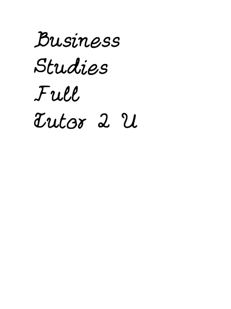 Business Studies | Download Free PDF | Franchising | Business Plan