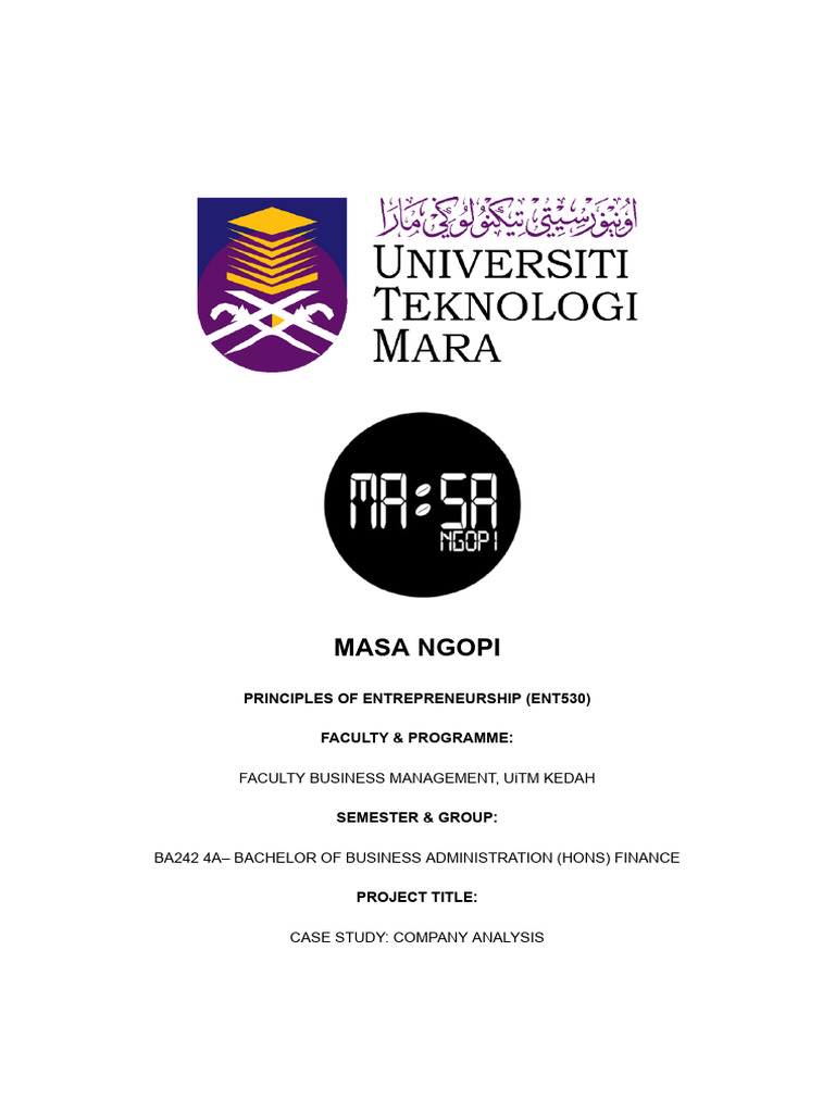 Case Study (Masa Ngopi) | PDF