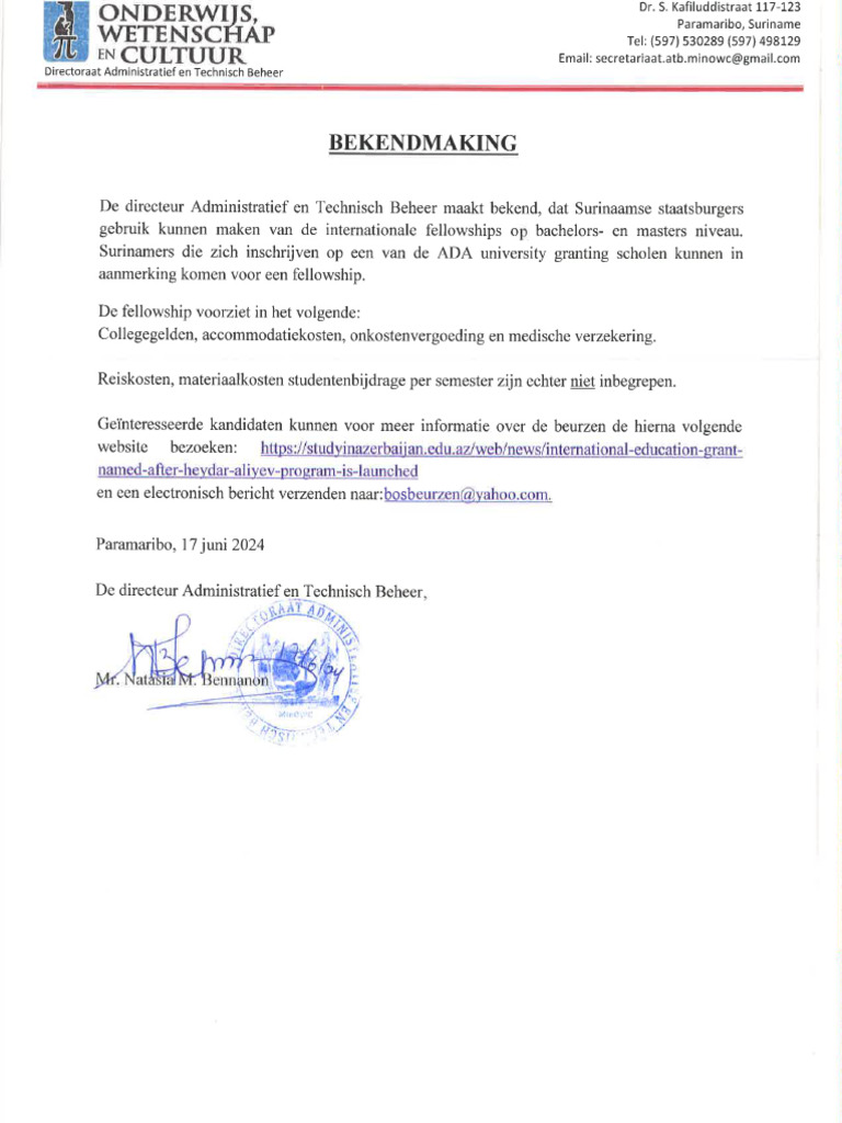 Bekendmaking Azerbaijan | PDF