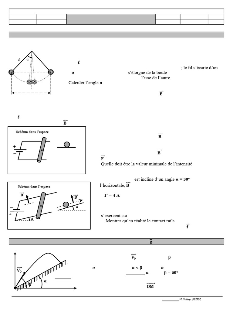 ColEvanBangoua PHYSIQUE Tle D Seq N°3 2018-2019 | PDF