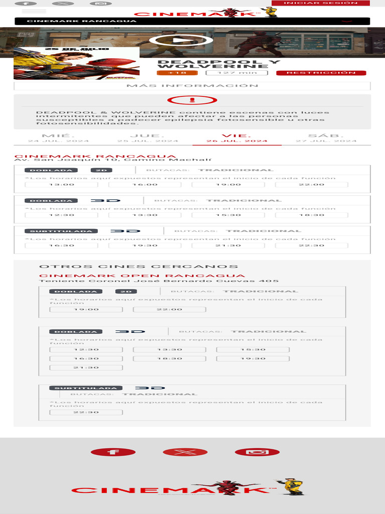 Estreno en Cinemark Chile | PDF