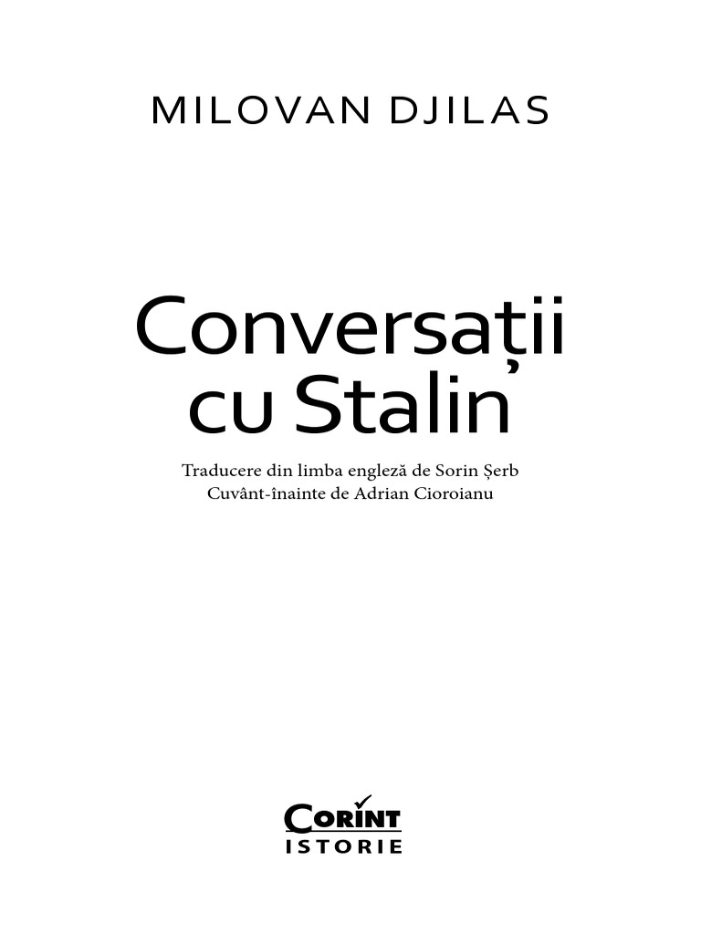 Conversatii Cu Stalin | PDF