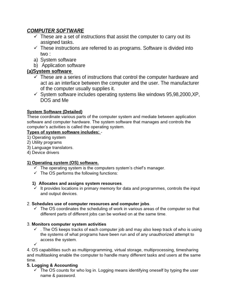 Software Notes | PDF