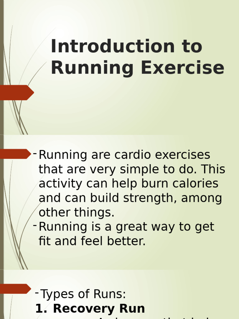 Introduction To Running Exercise | PDF