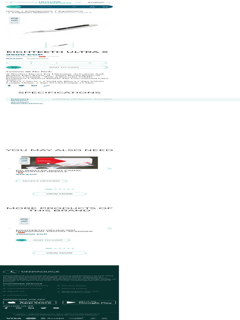 Eighteeth Ultra X Denta Quick | PDF