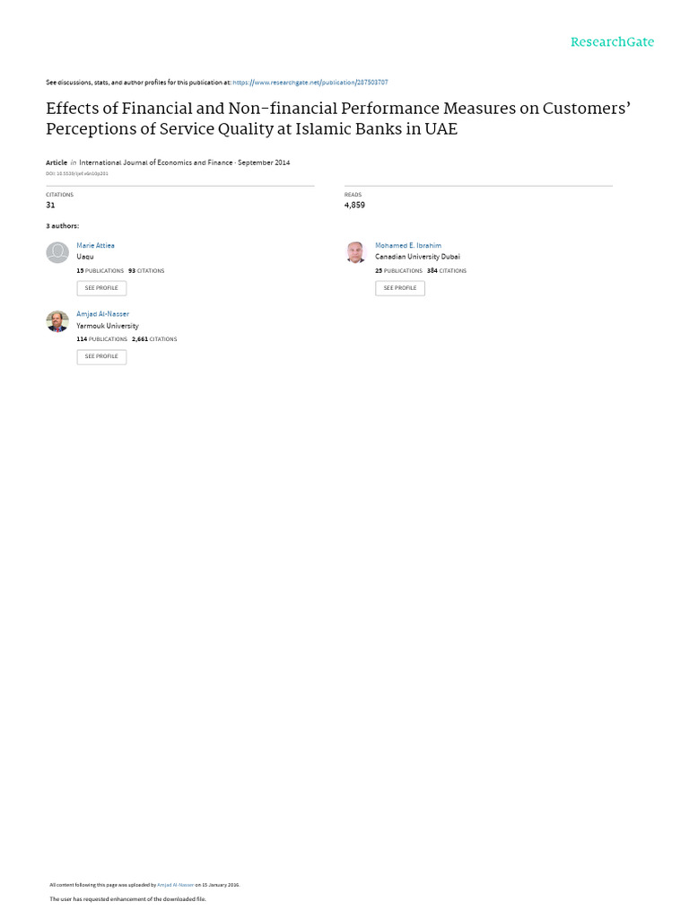 Effects of Financial and Non-Financial Performance | PDF