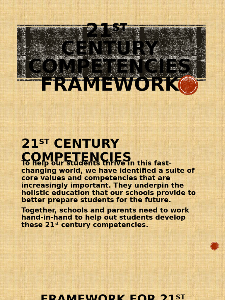 21ST Century Competencies Framework | PDF 21ST Century Competencies Framework | PDF