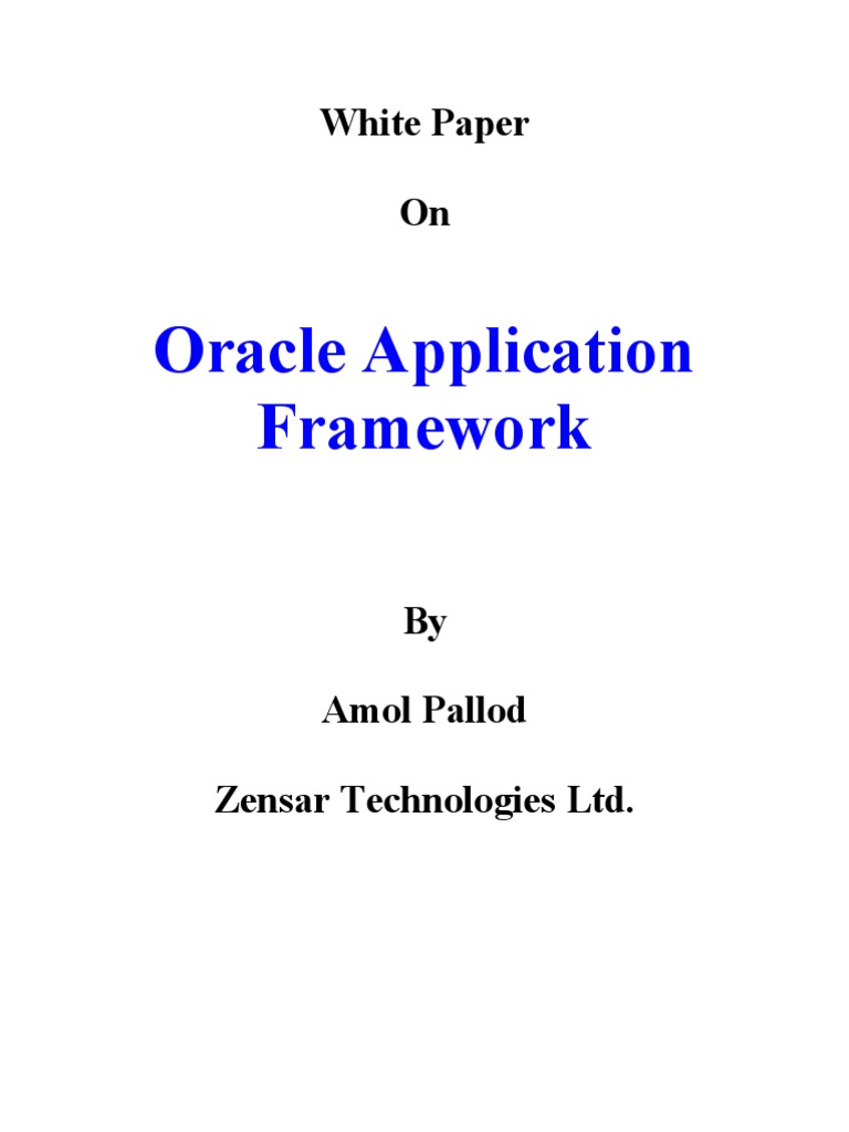 OAF White Paper | PDF | Model–View–Controller | Systems Engineering