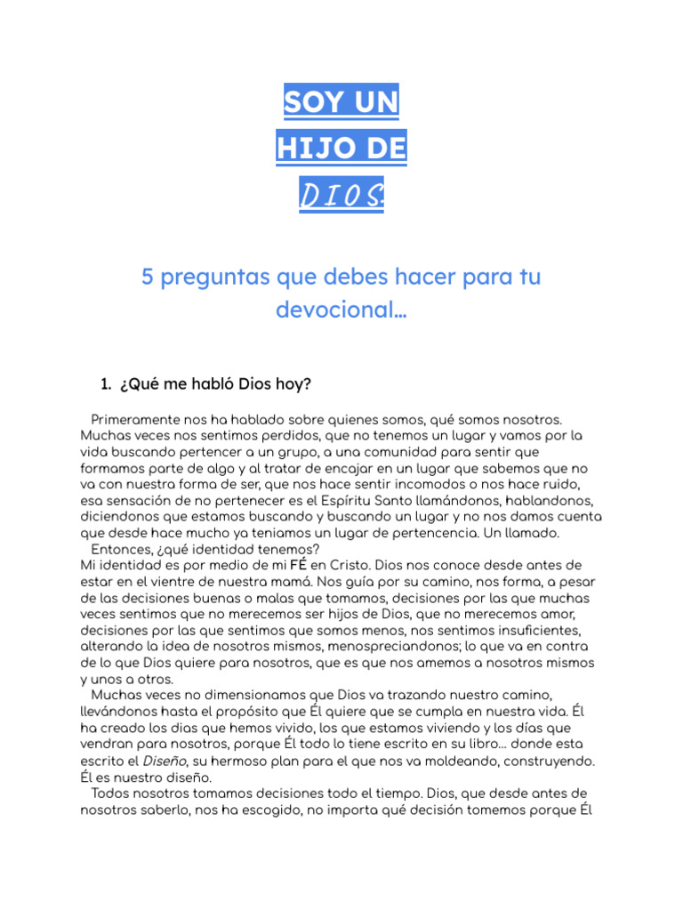 Devocional 1 | PDF