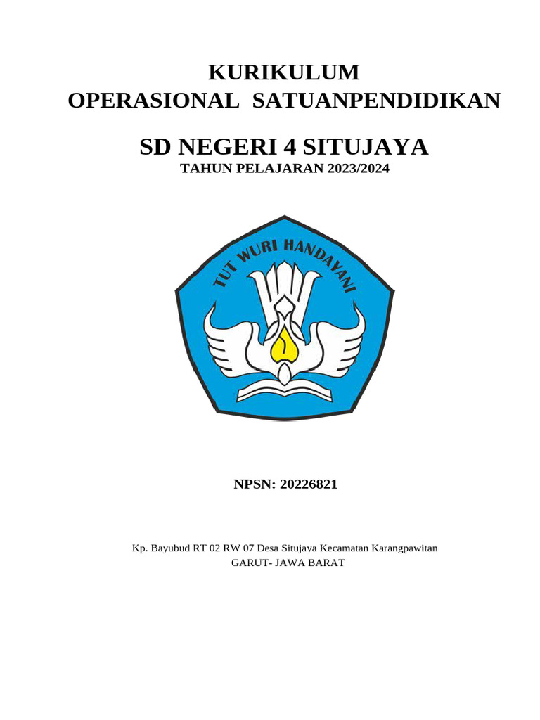 Kosp SDN 4 Situjaya | PDF