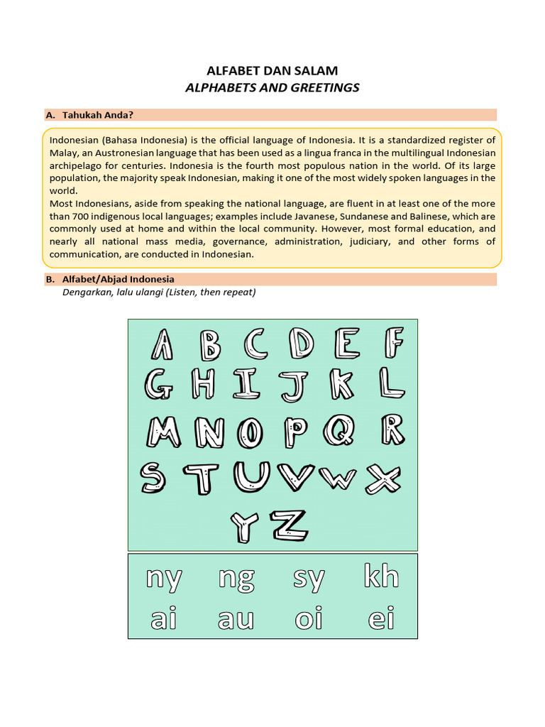 1 Alfabet Dan Salam | PDF