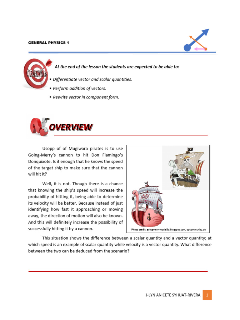 Scalar And Vector Pdf Trigonometric Functions Euclidean Vector