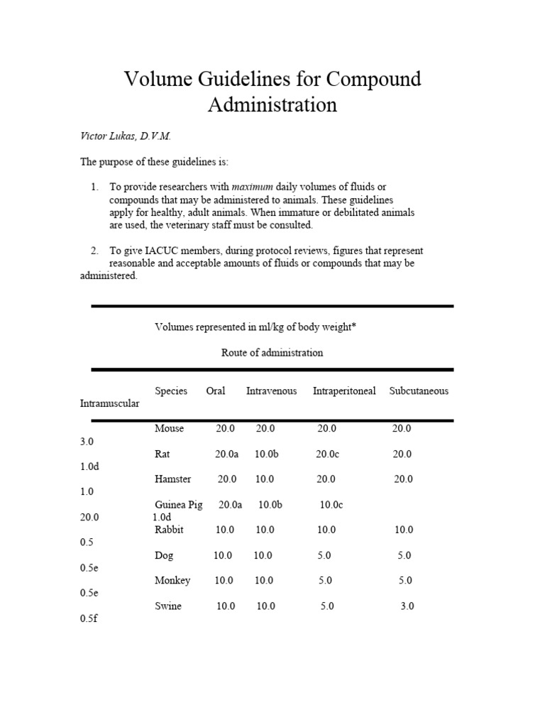 Volume Guidelines | PDF