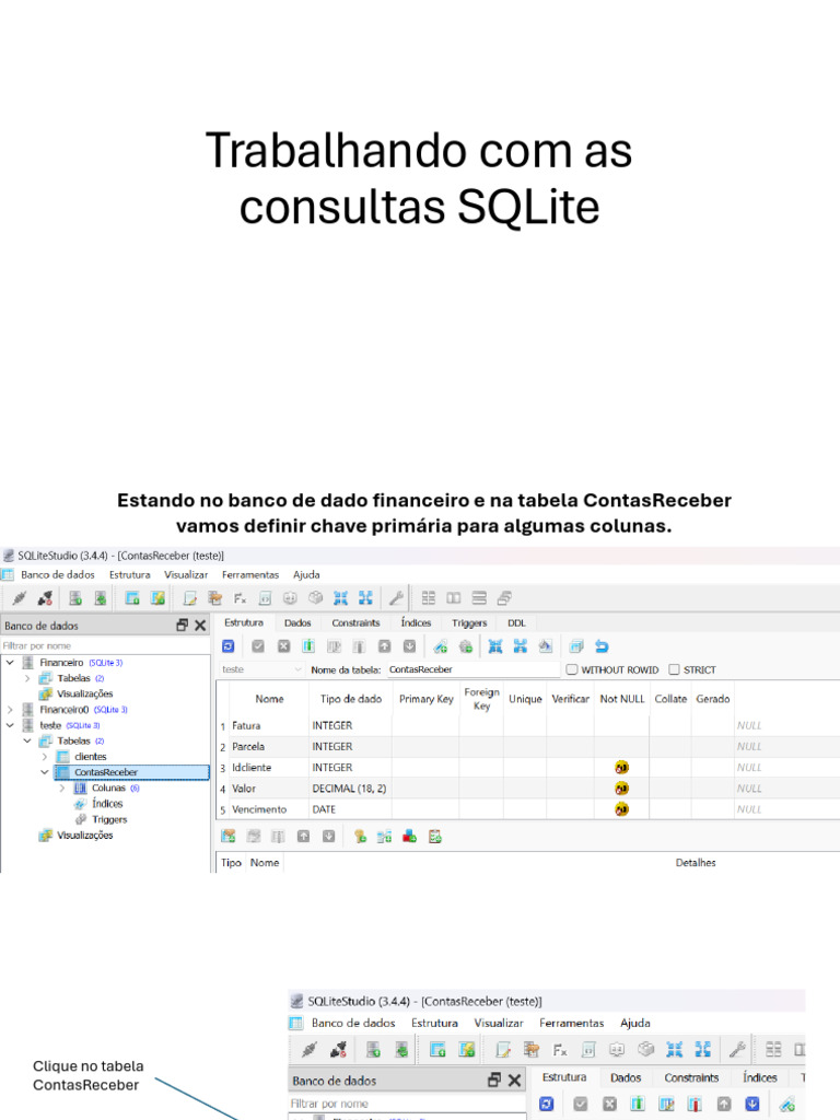 Trabalhando Com As Consultas SQLite | PDF